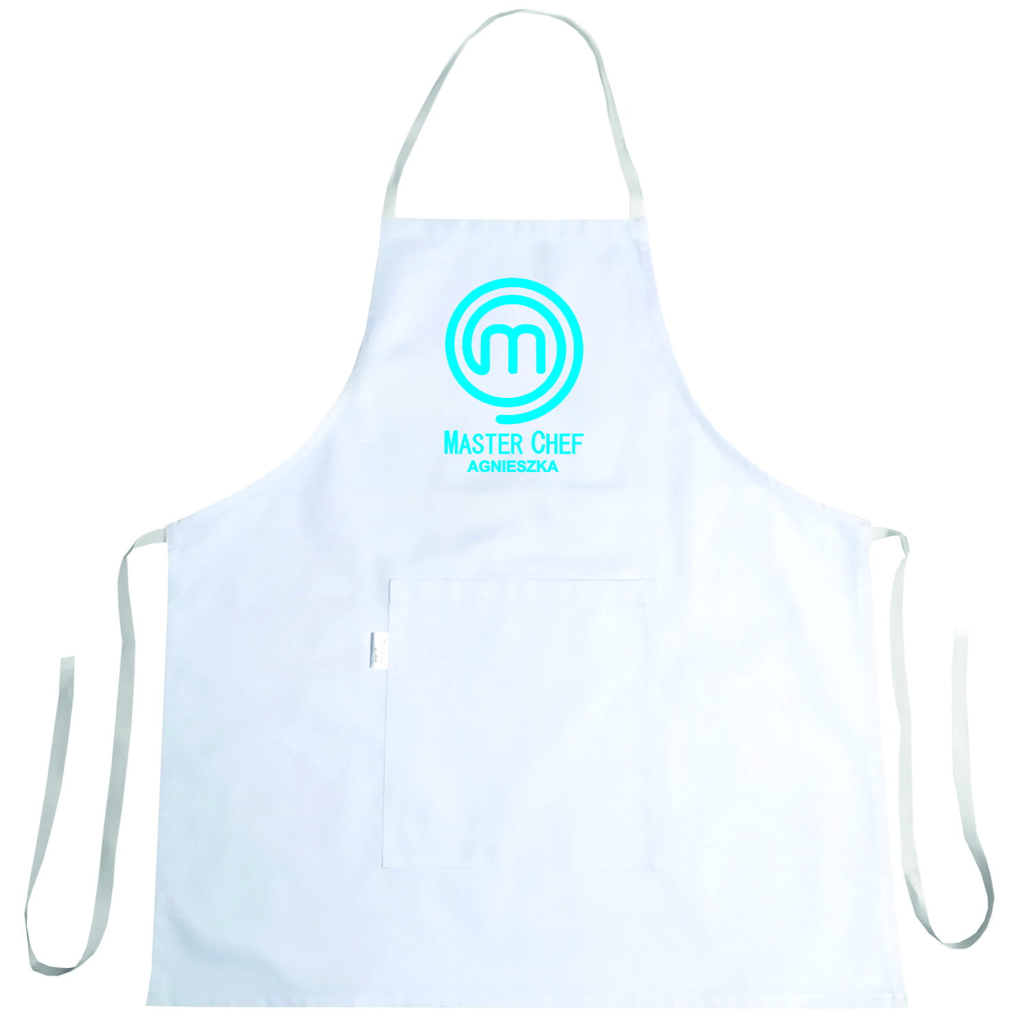 Kuchyňská zástěra MASTER CHEF s jménem - estetické zpracování